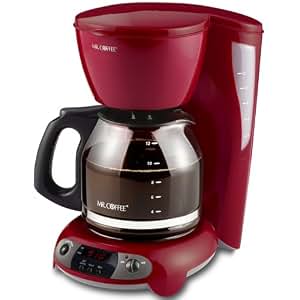 Amazon.com: Mr. Coffee TFX26 12-Cup Programmable Coffeemaker, Red: Drip ...