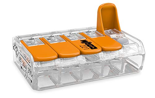 25 piece Wago connection Block with 5 conductors and the actuating ...