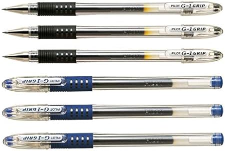 Amazon.com: Pilot Pens G1 Gel roller ballpoint Bundle Blue & Black ...