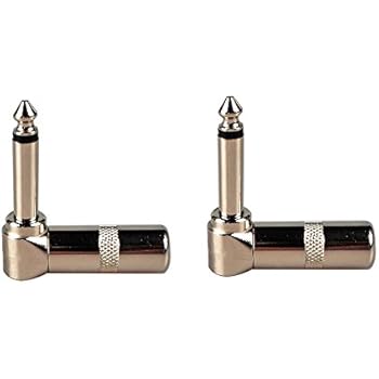 Amazon.com: Ancable 1/4 Inch Right Angle TS Male to 1/4 Inch TS Female Adapter, 6.35mm 1/4" Mono ...