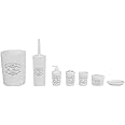 Amazon.com: 7-Piece Paris Bathroom Set (White), By Home Basics | Made ...