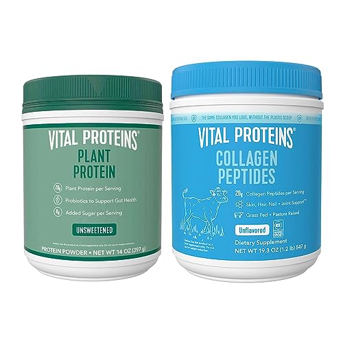 Vital Proteins 1.25 lb Unflavored Collagen Peptides Powder + 14 oz ...
