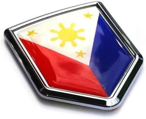 Car Chrome Decals CBSHD166 Philippine Flag Philippinian Car Auto Chrome ...