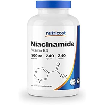 Amazon.com: B3 Nicotinamide 500 mg 100 Caps 2 Pack - Natural Flush-Free Vitamin Formula | Gluten ...