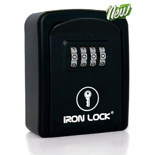 Iron Lock® - Wall Mount Key Lock Box with 4-Digit Combination ...