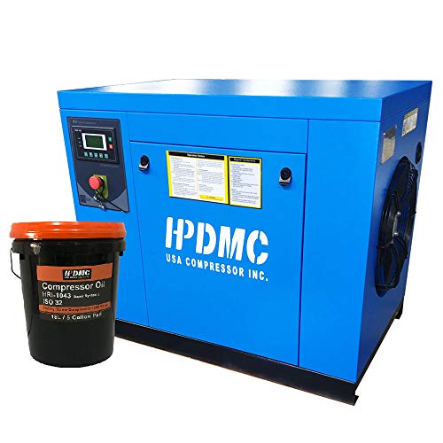 HPDMC 10HP Rotary Screw Air Compressor Spin-on Oil Separator 39CFM ...
