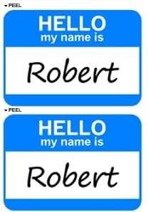 Amazon.com: Hello My Name Is Robert - Sheet of 2 - Window Bumper Laptop ...