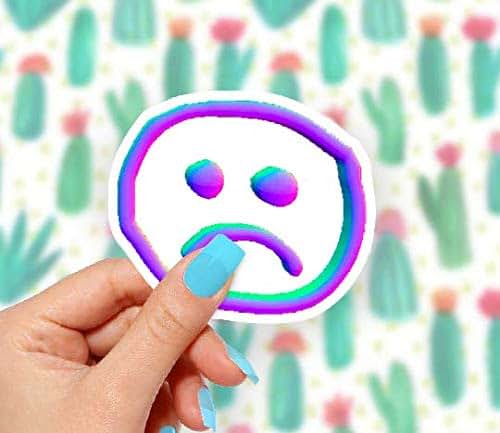Amazon.com: Sad Face Sticker: Handmade