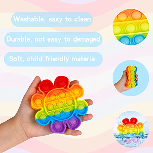 Push Pop Poop it Fidget Toy, 4 Pack Sensory Anxiety Stress Relief ...