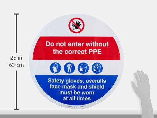 Dual Do not enter without PPE floor graphic – BigaMart