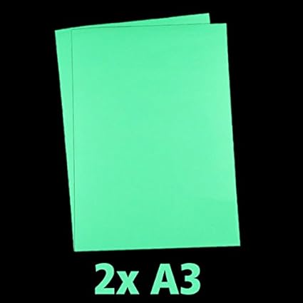 Lumentics Premium neon paper A3, pack of 2, phosphorescent printer ...