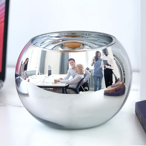 SNDEC 360° View Decor Mirror, 7.5'' Glass Candy Dish Desk Mirror to See ...