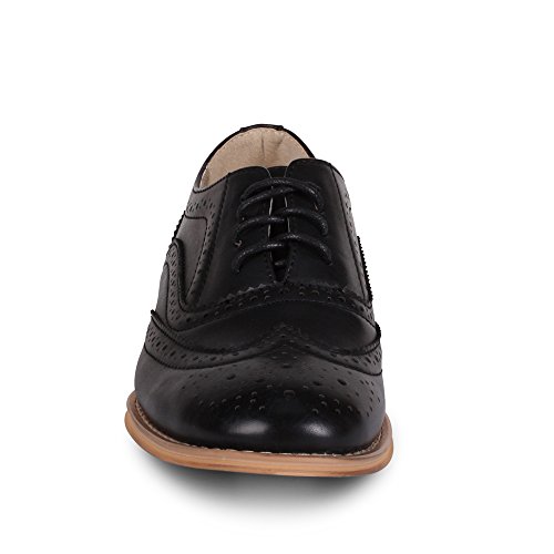 Wanted Shoes Women's Babe Oxford (Black/Natural, 6.5) Apparel ...