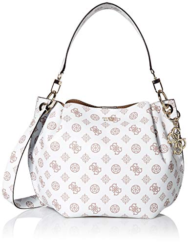 White Guess Handbag. GUESS Shannon Large Girlfriend Satchel, white.