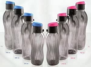 Tupperware Nuevo Negro Familia colección Fliptop botellas de agua (8 ...