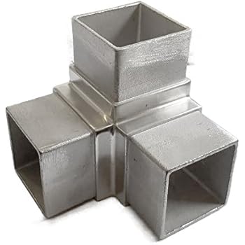 RDEXP Aluminum Alloy 3 Way L Shape Square Tube Clamp Tube Connector ...