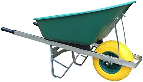 Wheelbarrows Direct Ltd 120L - Green with 150mm Puncture Proof tyre ...