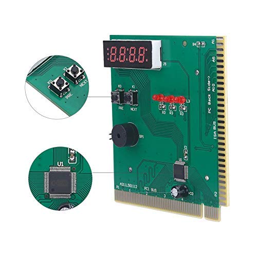 PC Motherboard Diagnostic Card 4-Digit PCI & ISA Analyser Diagnostic ...