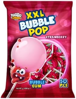 Torpedo Candy Strawberry Flavored Bubble Pop with Bubble Gum, 25g Each ...