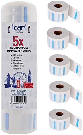 Ican 5 Rolls Barber Neck Strips Disposable Stretchy Paper Neck ...