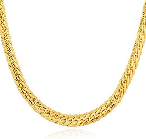 18K Real Gold Plated Snake Chain Necklace With price in UAE | Amazon ...