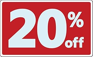 Amazon.com : Sale 20% Percent off Business Sign Retail Store Discount ...