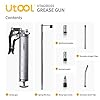 UTOOL Grease Gun, 8000 PSI Heavy Duty Pistol Grip Grease Gun Kit with ...