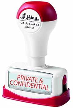 Shiny EN168/NP18, Pre-Inked Private & Confidential Stamp: Amazon.co.uk ...