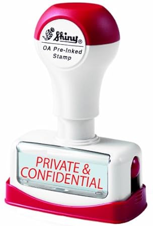 Shiny EN168/NP18, Pre-Inked Private & Confidential Stamp: Amazon.co.uk ...