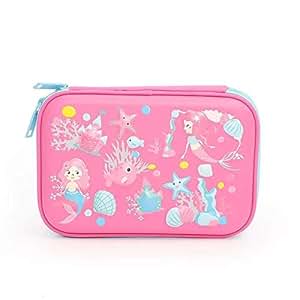 Smiggle Cartoon Mermaid Pencil Case EVA Pen Pouch Stationery Box Anti ...
