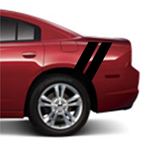 Buy 4" Rear Fender Hood Hash Mark Bars Vinyl Racing Stripes (Fits Dodge ...