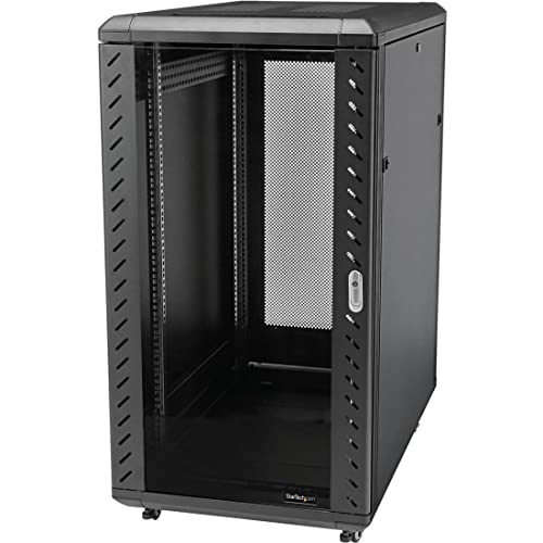 StarTech.com 4-Post 25U Server Rack Cabinet, 19" Data Rack Cabinet for ...