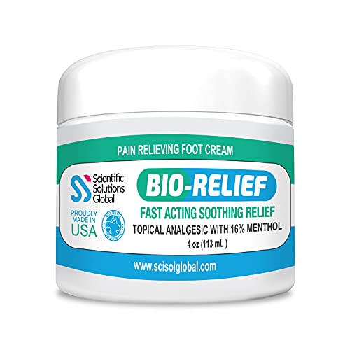 Bio-Relief F, Pain Relieving Foot Cream, Topical Analgesic with 16% ...