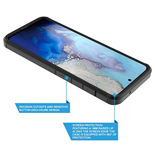 Samsung Galaxy S20 Case, Rosebono Slim Hybrid Dual Layer Shockproof Hard Cover Graphic Fashion ...