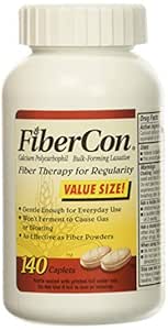 Amazon.com : Fibercon Fiber Therapy For Regularity -- 140 Caplets ...