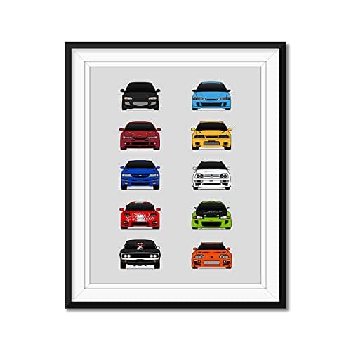 Amazon.com: Fast and the Furious Car Poster Print Inspired Handmade of ...