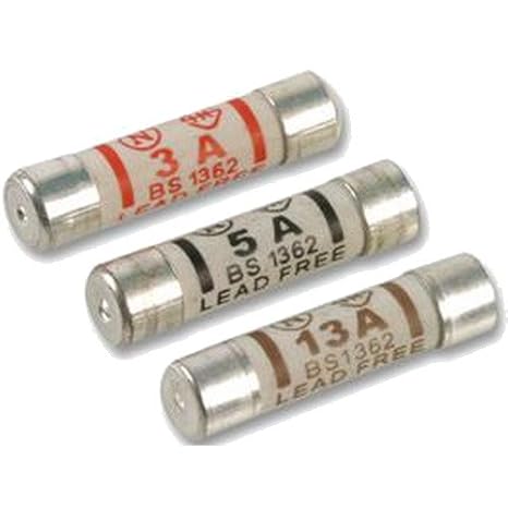 Mixed 3A 5A 13A Domestic Fuses Pack of 10: Amazon.co.uk: Electronics