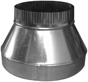 12" x 8" Duct Reducer, Single Wall Galvanized Metal Fitting, Building ...