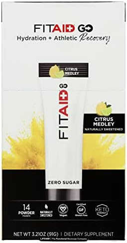 Lifeaid Fitaid Go Citrus Flavor, 14 Packets, Low Calorie, Gluten Free ...