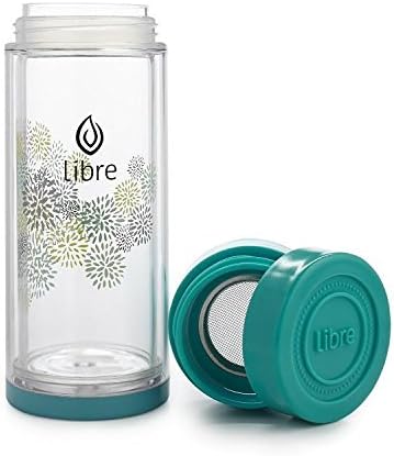 Amazon.com | Libre Tea Durable Glass Infuser Bottle with Mesh Strainer ...