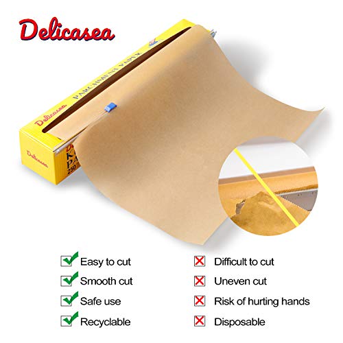 Delicasea Unbleached Parchment Paper Roll 15 in x 200 ft with Slide ...