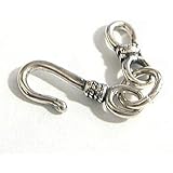 Amazon.com: 1 set .925 Sterling Silver Fish Hook Eye Clasp Toggle Bead ...