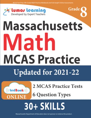 MCAS Test Prep: 8th Grade Math Practice Workbook and Full-length Online ...