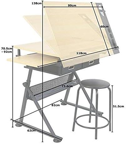 D4P Display4top Adjustable tilting drawing workstation、 engineering ...