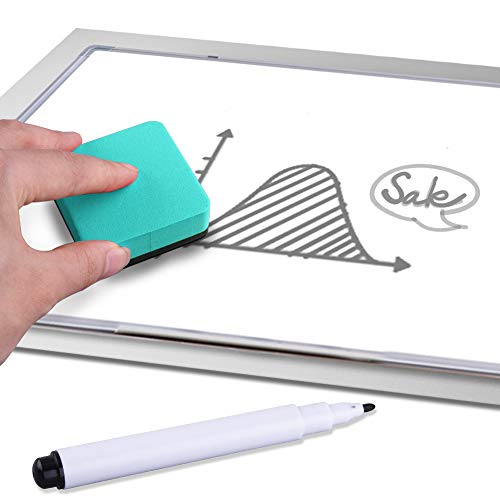 SIQUK 36 Packs Colorful Whiteboard Eraser Dry Erase Erasers (1.97 x 1. ...