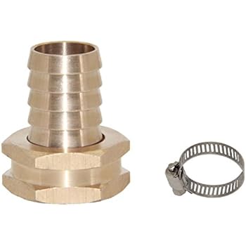 Amazon.com : Joyway 3/4" Barb x 3/4" Female GHT Thread Swivel Hex Brass Garden Water Hose Pipe ...