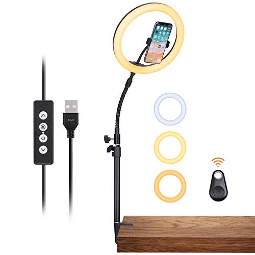 Inkeltech Ring Light - 10" Selfie Ring Light with Desktop Stand & Phone ...