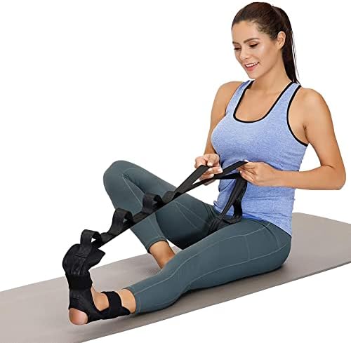 Leg Stretch Band, ELECDON Yoga Foot Stretching Strap, Calf Stretcher ...