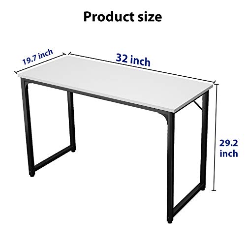 Small Computer Desk 32 Inch, Foxemart Small Writing Computer Desk for ...
