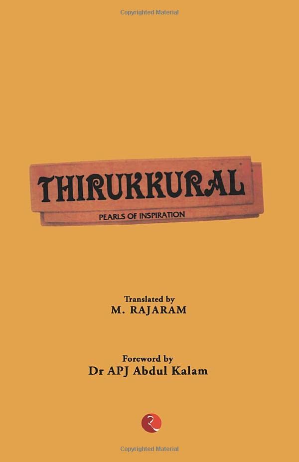 Thirukkural/Pearls Of Inspiration - Thiruvalluvar/Translated by Dr.M ...